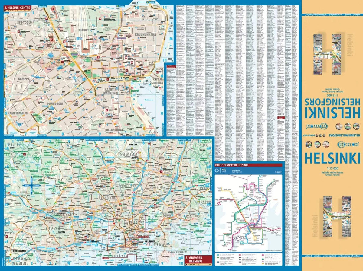 Buy Helsinki Road Map by Borch Map (2018) – The Chart & Map Shop