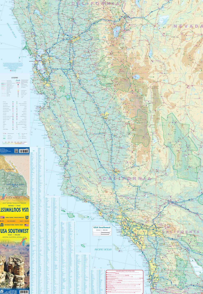 Buy USA Southwest Road Map by ITMB (2023) – The Chart & Map Shop