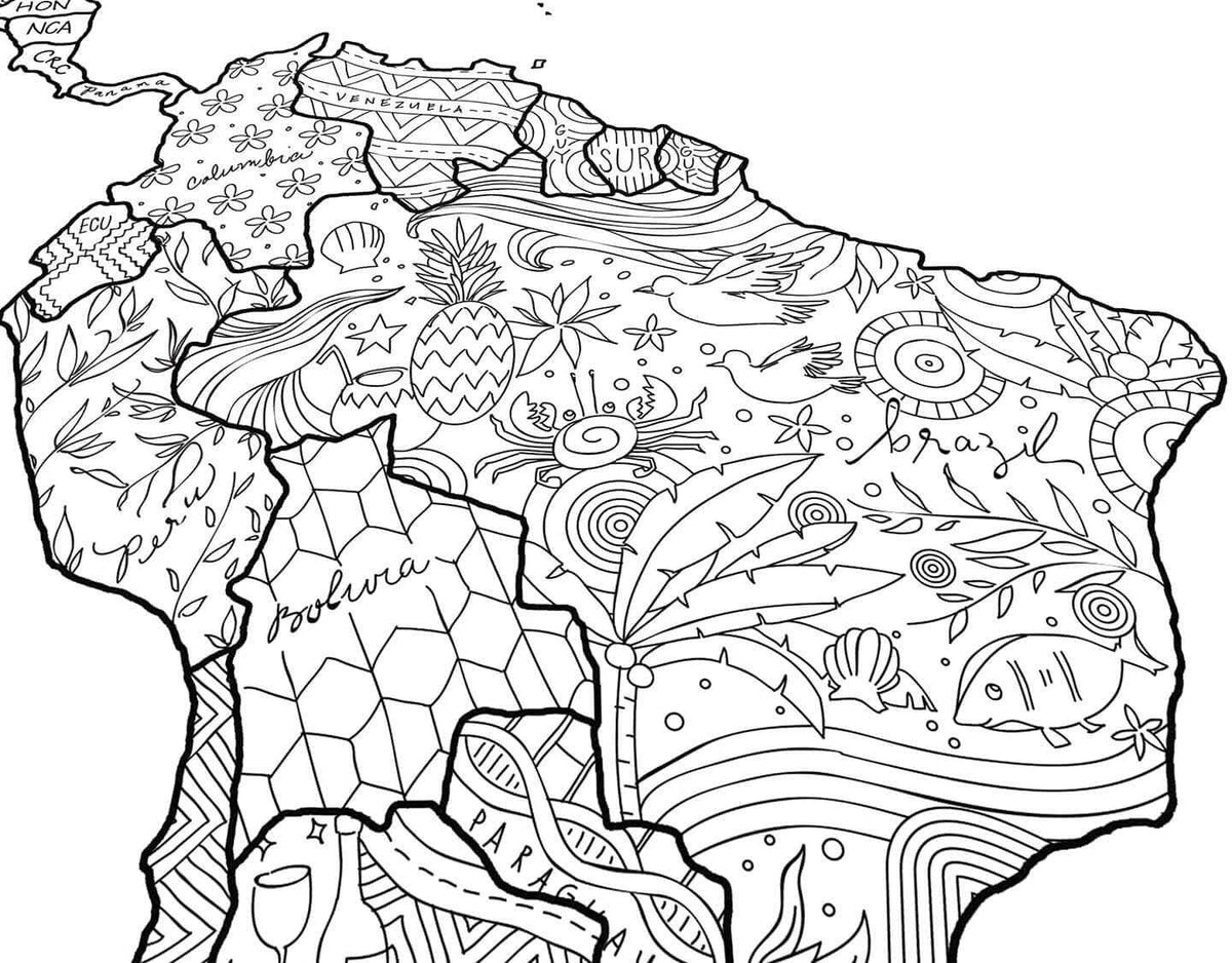 Buy Awesome Maps Colouring Map – The Chart & Map Shop