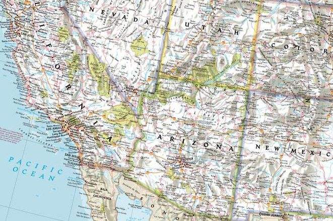 Buy USA Wall Map by National Geographic (2017) – The Chart & Map Shop