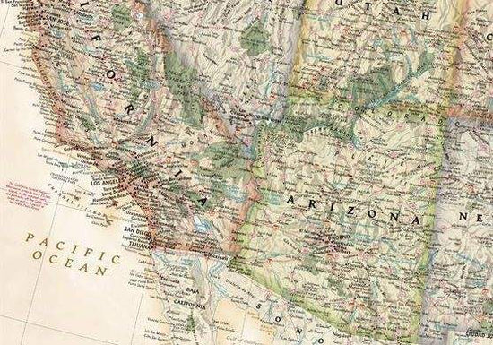 Buy USA Executive Wall Map by National Geographic (2017) – The Chart ...