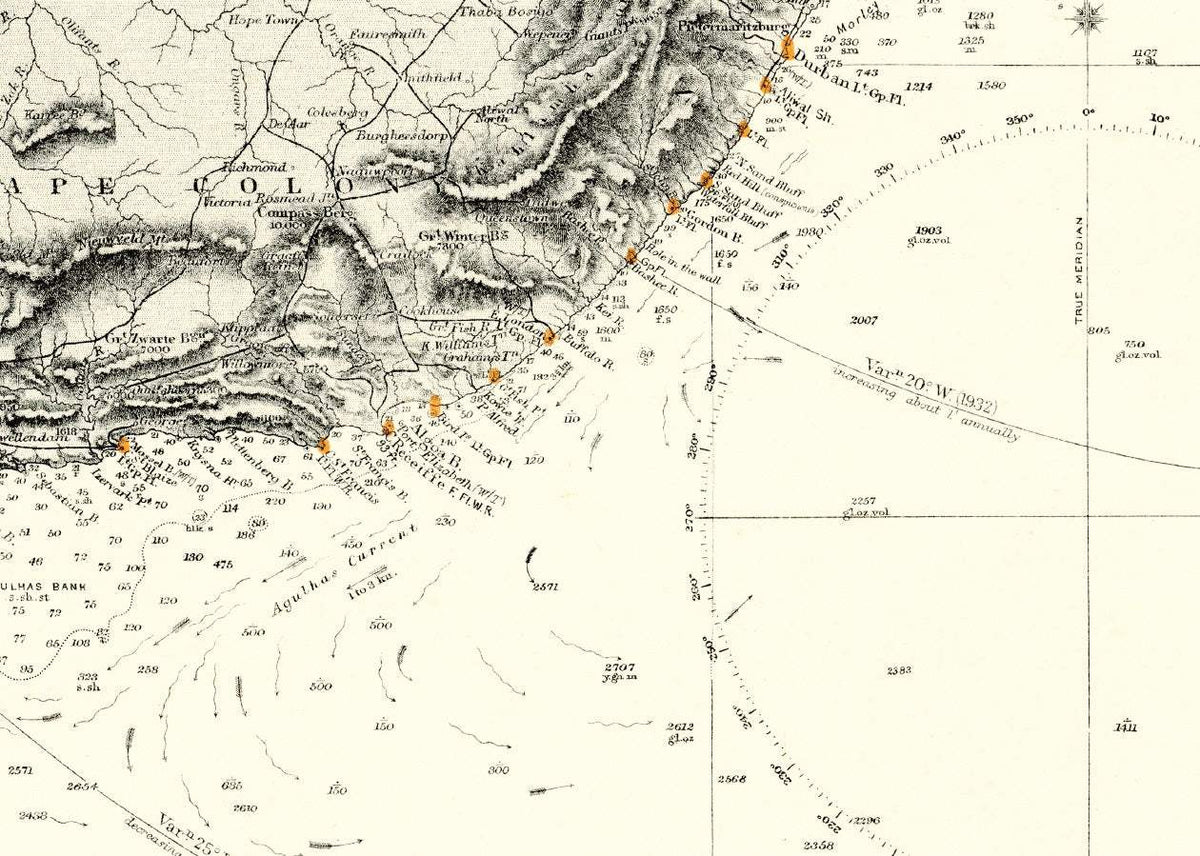 Buy 1934 Historical BA Chart 748a - The Indian Ocean – The Chart & Map Shop