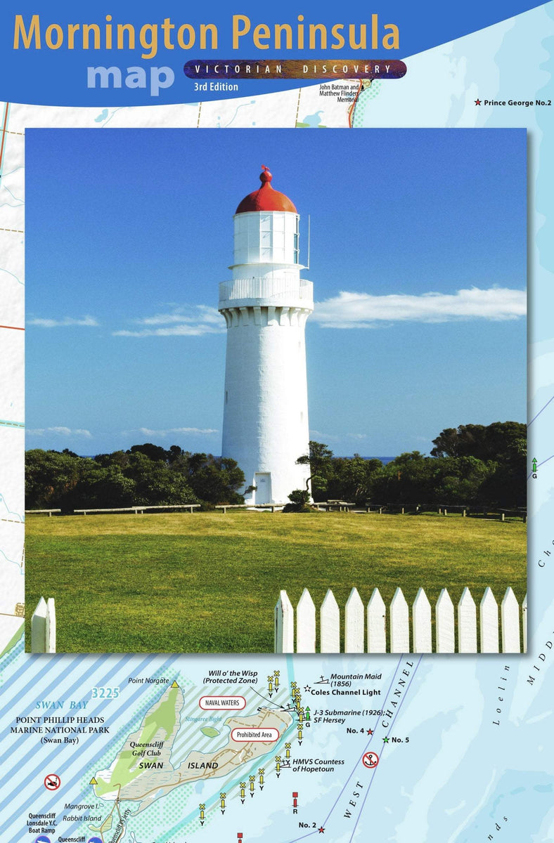 Buy Mornington Peninsula Info Wall Map (3rd Edition) by Meridian Maps ...