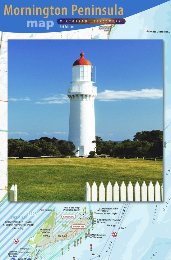 Buy Mornington Peninsula Info Wall Map (3rd Edition) by Meridian Maps ...