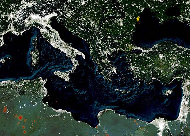 Buy Earth at Night World Map by National Geographic (2007) – The Chart ...