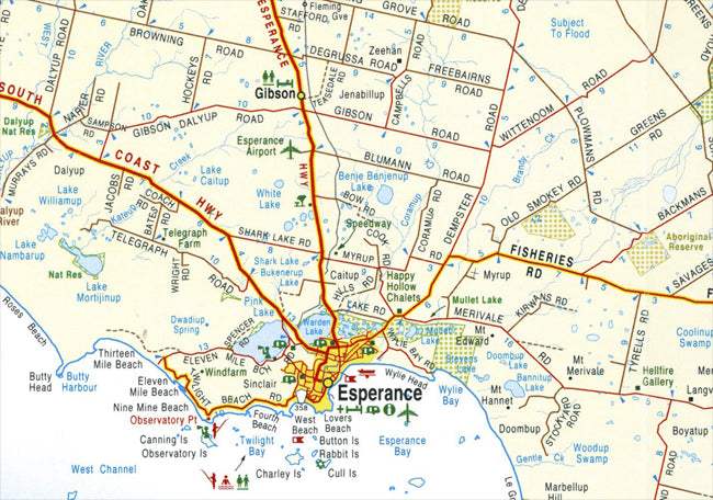 Buy Goldfields Esperance Coast Road Map (1st Edition) by QPA – The ...