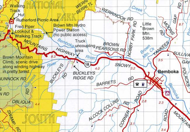 Buy Merimbula-Bermagui Adventure Road Map (1st Edition) by Rooftop Maps ...