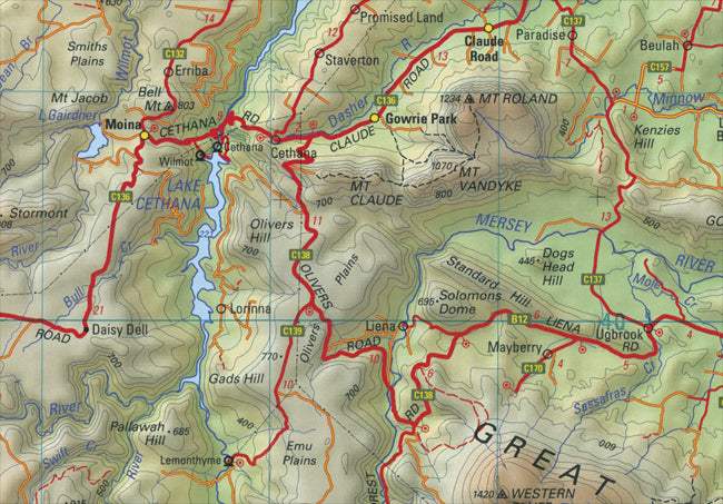 Buy Tasmania North West Road Map (4th Edition) by TasMap (2010) – The ...