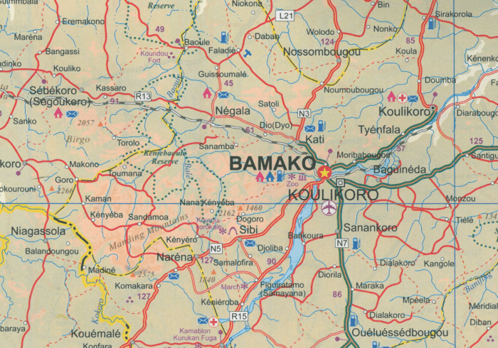 Buy Mali Road Map (3rd Edition) by ITMB (2011) – The Chart & Map Shop