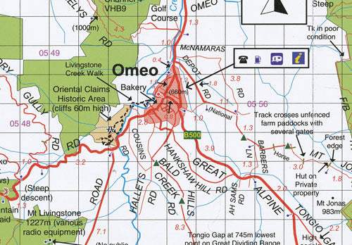 Buy Bairnsdale-Dargo-Omeo Adventure Road Map (2nd Edition) by Rooftop ...