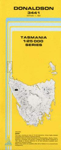 Buy 3441 Donaldson Topographic Map (1st Edition) by TasMap (1987) – The ...