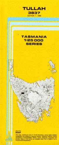 Buy 3837 Tullah Topographic Map (1st Edition) by TasMap (1986) – The ...