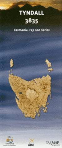 Buy 3835 Tyndall Topographic Map (2nd Edition) by TasMap (2007) – The ...