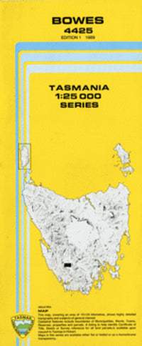 Buy 4425 Bowes Topographic Map (1st Edition) by TasMap (1989) – The ...