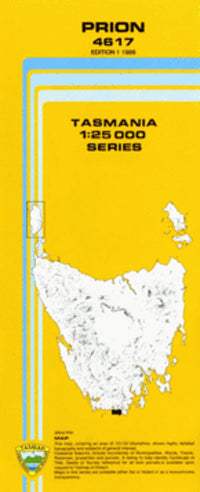 Buy 4617 Prion Topographic Map (1st Edition) by TasMap (1988) – The ...