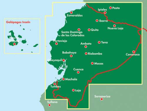 Buy Ecuador Road Map by Freytag & Berndt (2012) – The Chart & Map Shop