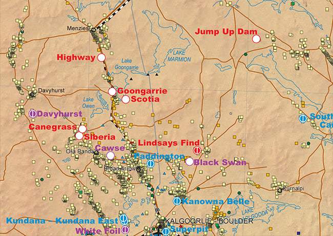 Buy Goldfields Major Resource Projects – The Chart & Map Shop