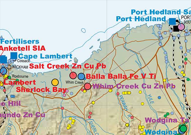 Buy Pilbara Major Resource Projects – The Chart & Map Shop