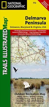 Buy Delmarva Peninsula Trails Illustrated Road Map by National ...