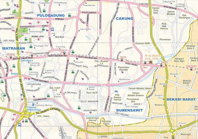 Buy Jakarta Road Map (1st Edition) by ITMB (2010) – The Chart & Map Shop