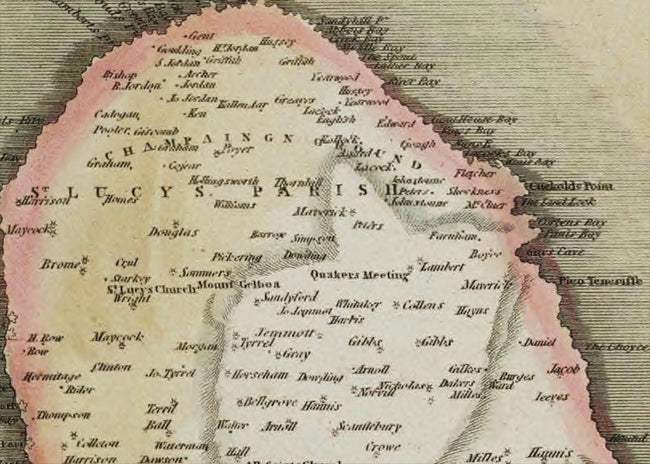 Buy 1817 Barbados Historical Map – The Chart & Map Shop