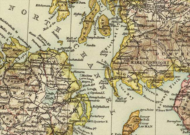 Buy 1895 British Isles Historical Map – The Chart & Map Shop
