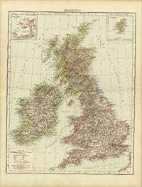 Buy 1895 British Isles Historical Map – The Chart & Map Shop