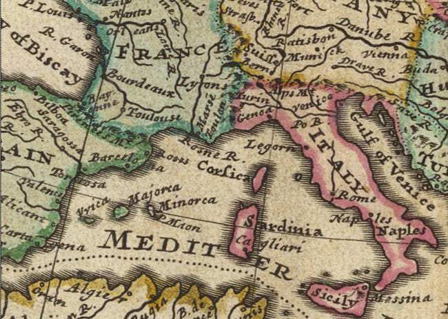 Buy 1736 Europe Historical Map – The Chart & Map Shop