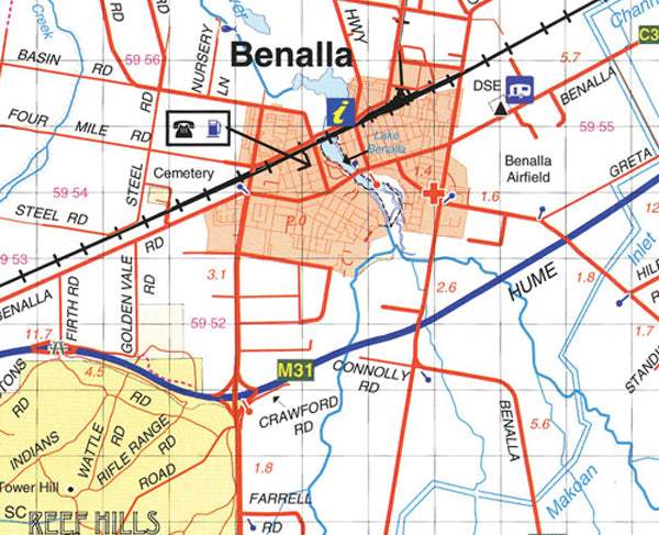 Buy Benalla-Mansfield-Strathbogie Ranges Adventure Road Map (3rd ...