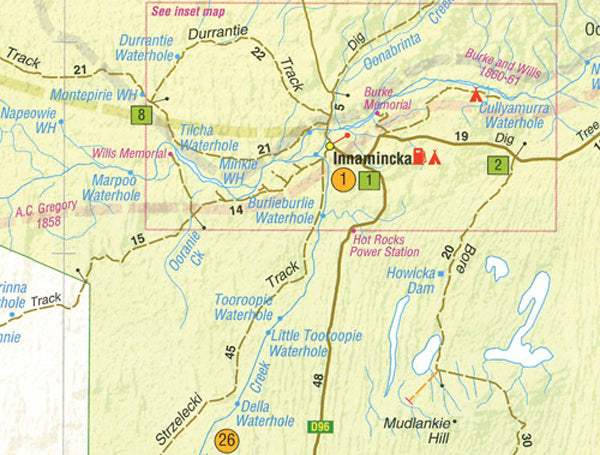 Buy Innamincka & Coongie Lakes Road Map (6th Edition) by Westprint ...