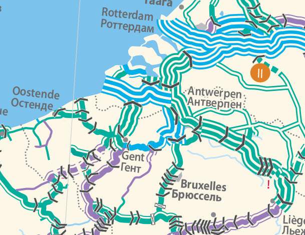 Buy Map of the European Inland Waterways by EuroMapping (2012) – The ...