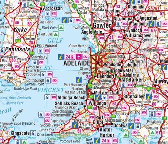 Buy South Australia State Wall Map (6th Edition) by Hema Maps – The ...