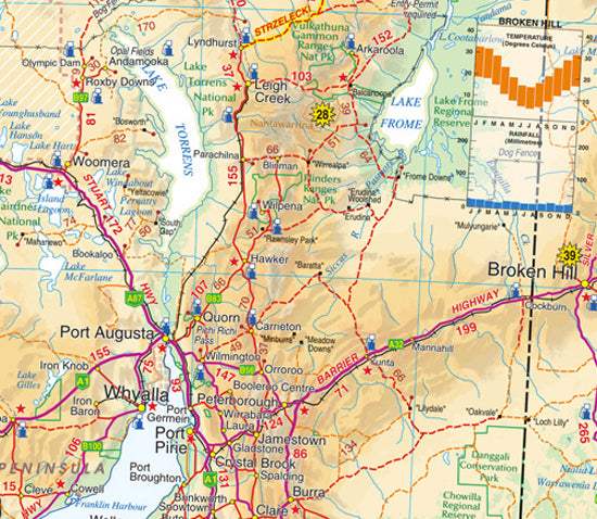 Buy Australia Outback Adventure Wall Map (4th Edition) by Hema Maps ...