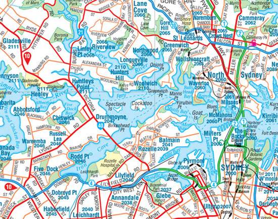 Buy Sydney & Region Wall Map (10th Edition) by Hema Maps – The Chart ...