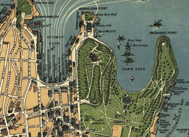 Buy 1909 Sydney Historical Map – The Chart & Map Shop
