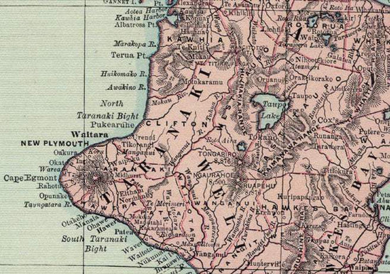 Buy 1897 New Zealand Historical Map – The Chart & Map Shop