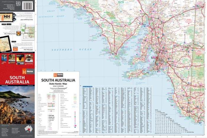 Buy South Australia Handy Map Road Map (12th Edition) by Hema Maps ...
