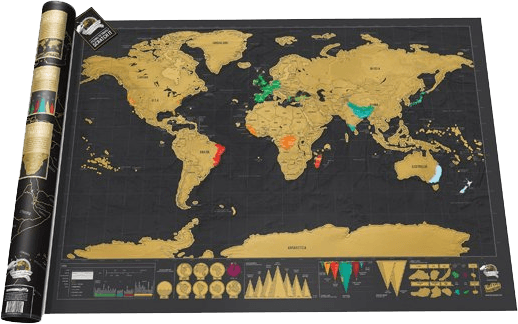 Buy World Scratch Map Deluxe – The Chart & Map Shop