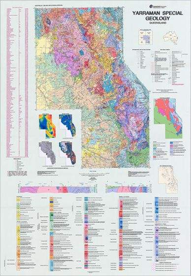 Buy Yarraman QLD Geological Map (2001) – The Chart & Map Shop