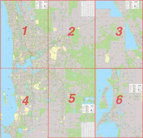 Buy Perth 6 Sheet Road Map by Universal Publishers (2015) – The Chart ...