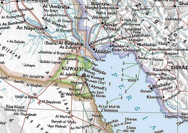 Buy The Middle East Wall Map by National Geographic (2012) – The Chart ...