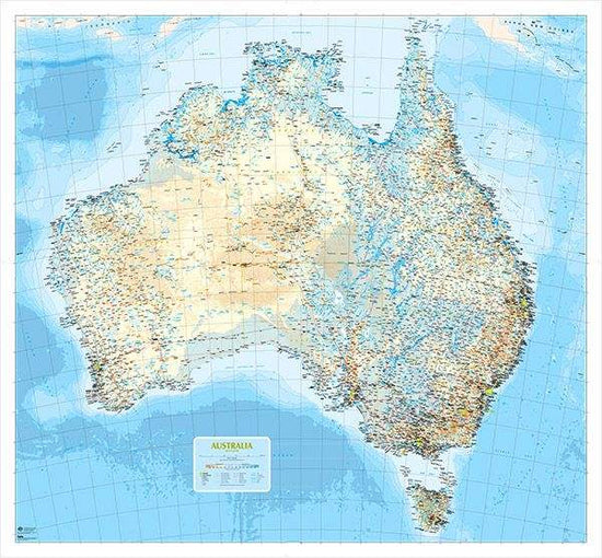 Buy Huge Australia Wall Map (7th Edition) by Geoscience Australia (2011 ...