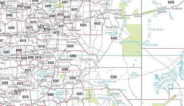 Buy Western Australia Postcode Wall Map by Cartodraft Australia – The ...