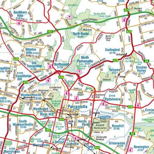 Buy Sydney & Region Road Map (13th Edition) by Hema Maps – The Chart ...