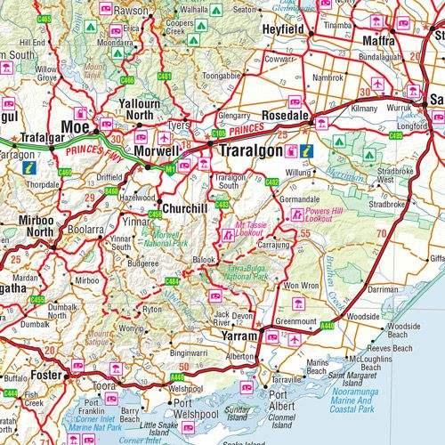 Buy Victoria Handy Road Map (12th Edition) by Hema Maps – The Chart ...