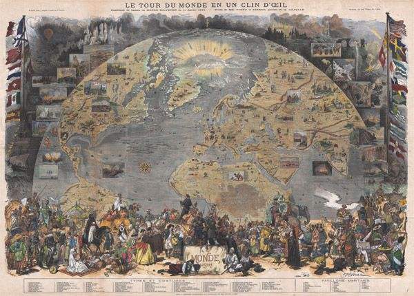 Buy World Map Vintage 1876 – The Chart & Map Shop
