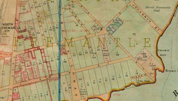 Buy East Fremantle 1954 Vintage Map – The Chart & Map Shop