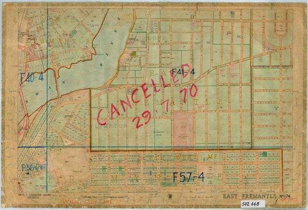 Buy East Fremantle 1954 Vintage Map – The Chart & Map Shop
