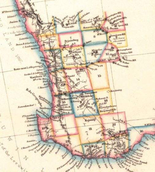Buy Western Australia 1846 Vintage Map – The Chart & Map Shop