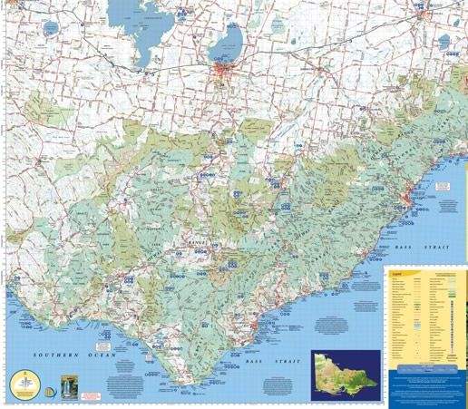 Buy The Otways Touring Road Map (3rd Edition) by Meridian Maps (2014 ...